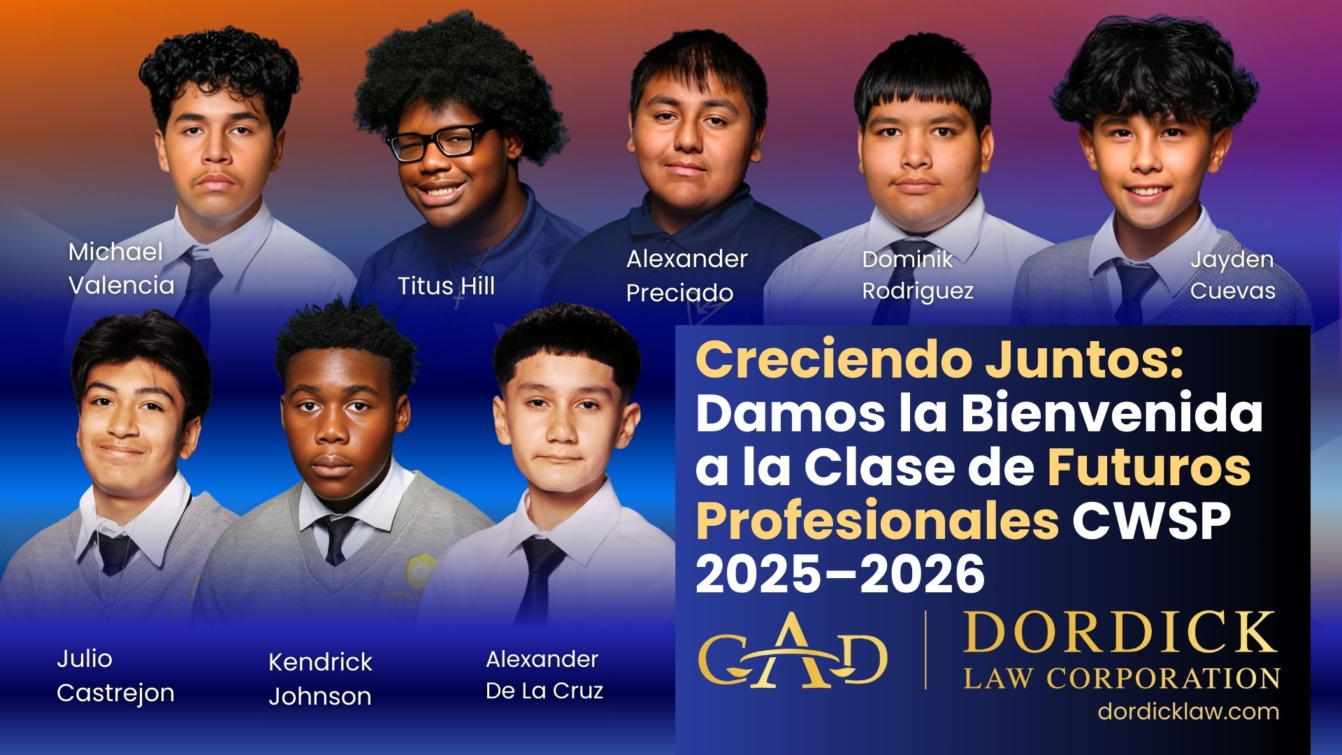 Creciendo Juntos: Damos la Bienvenida a la Clase 2025–2026 del CWSP de ...